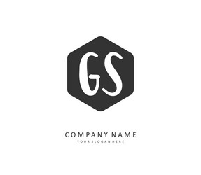 G s gs initial letter handwriting and signature Vector Image