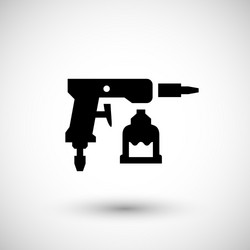 Air compressor with spray gun outline icon Vector Image
