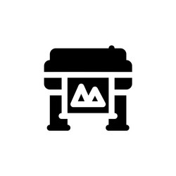 Plotter icon computer component solid style Vector Image
