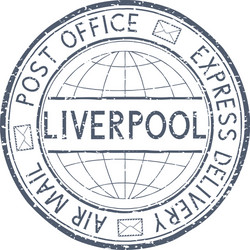 Liverpool stamp rubber grunge Royalty Free Vector Image