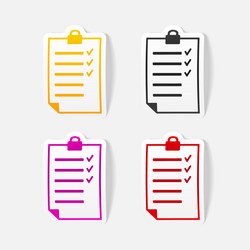 Realistic design element list Royalty Free Vector Image