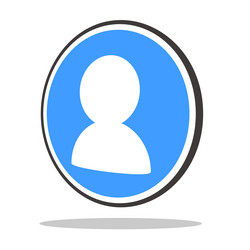 Simple round user icon or person icon Royalty Free Vector