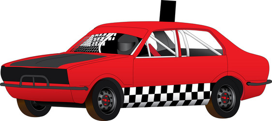Modified sedan speedway car Royalty Free Vector Image