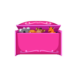 Child toy box cartoon Royalty Free Vector Image