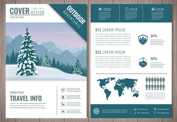 Landscape billboard flyer template Royalty Free Vector Image