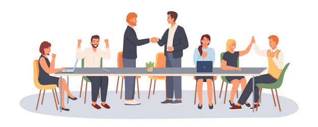 Business of successful contract Royalty Free Vector Image