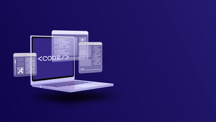 Web development programming and code testing Vector Image