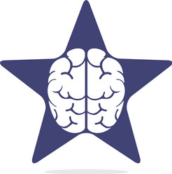 Creative brain star Royalty Free Vector Image - VectorStock