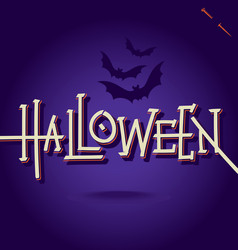 Halloween hand lettering Royalty Free Vector Image