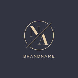 Na initial wedding monogram logo Royalty Free Vector Image