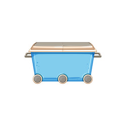 Child toy box cartoon Royalty Free Vector Image