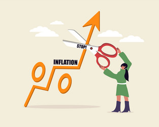 Stop inflation economic crisis Royalty Free Vector Image