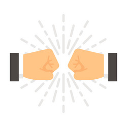 Team fist icon flat style Royalty Free Vector Image