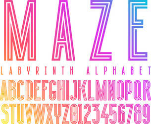 Maze game education game game template Royalty Free Vector