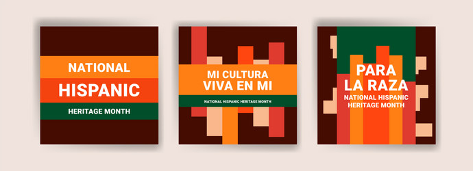 Hispanic heritage month banners for social media Vector Image