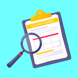 Claim form isometric Royalty Free Vector Image