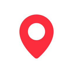 Red maps pin location map icon Royalty Free Vector Image