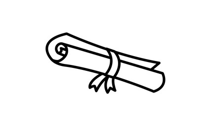 Graduation Scroll Sketch Vector Images (over 110)