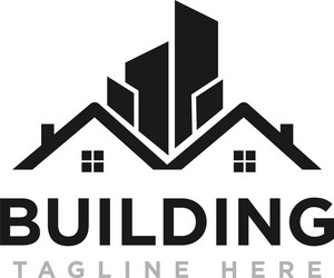Building construction logo design Royalty Free Vector Image