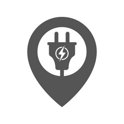 Electric charging point map pointer location Vector Image