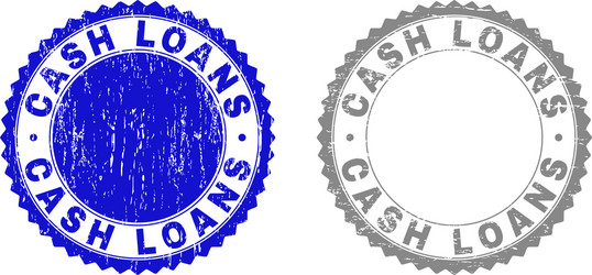 Grunge cash flow textured round watermarks Vector Image