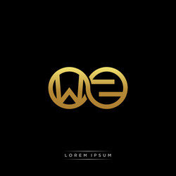 Wz initial letter split lowercase modern monogram Vector Image