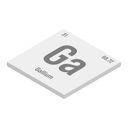 Gallium ga periodic table element Royalty Free Vector Image