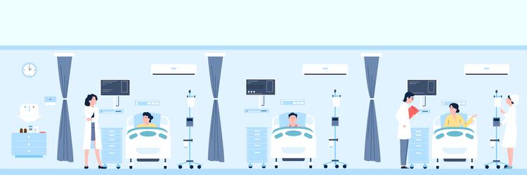 Intensive care unit set Royalty Free Vector Image