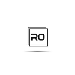 Initial letter ro logo template design Royalty Free Vector