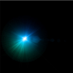 Light flare blue effect Royalty Free Vector Image