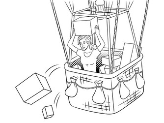 Laundry baskets with different clothes graphic Vector Image