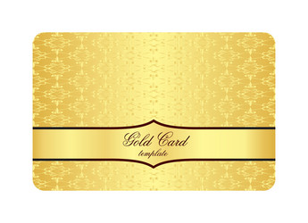 Luxury golden card with vintage pattern Royalty Free Vector