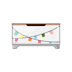 Child toy box cartoon Royalty Free Vector Image