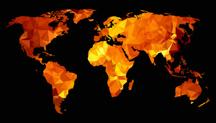 Silhouette of a world map Royalty Free Vector Image