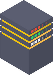 Data center rack Royalty Free Vector Image - VectorStock