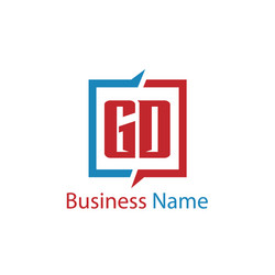 Initial letter gd logo template design Royalty Free Vector