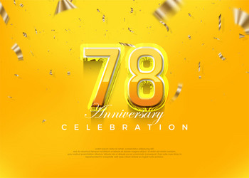 78th anniversary celebration design premium Vector Image