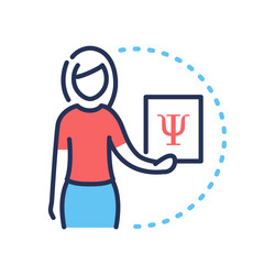 Psychological help - modern colorful line design Vector Image