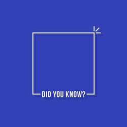 Linear did you know frame with lightbulb Vector Image
