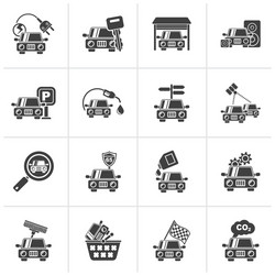 Car and road services icons Royalty Free Vector Image