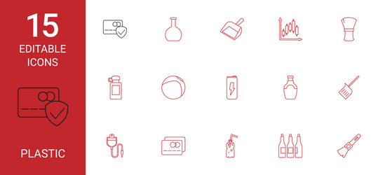 33 plastic icons Royalty Free Vector Image - VectorStock