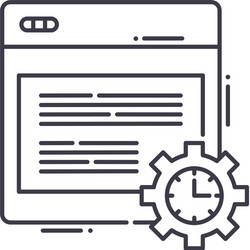 Technical research icon linear isolated Royalty Free Vector