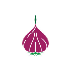 Red onion icon logo color design Royalty Free Vector Image