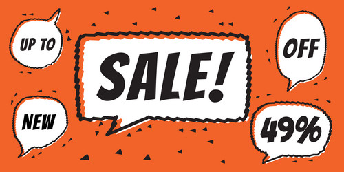 55 sale discount line comic sketch template design