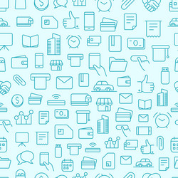 Different network app icons seamless pattern Vector Image