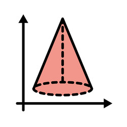 Geometry cone figure Royalty Free Vector Image