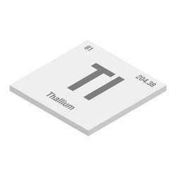 Thallium tl periodic table element Royalty Free Vector Image