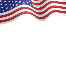 American flag corner Royalty Free Vector Image