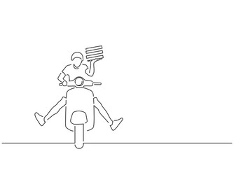 Dealer isolated line drawing Royalty Free Vector Image