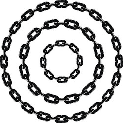 Black and white metal chain border Royalty Free Vector Image